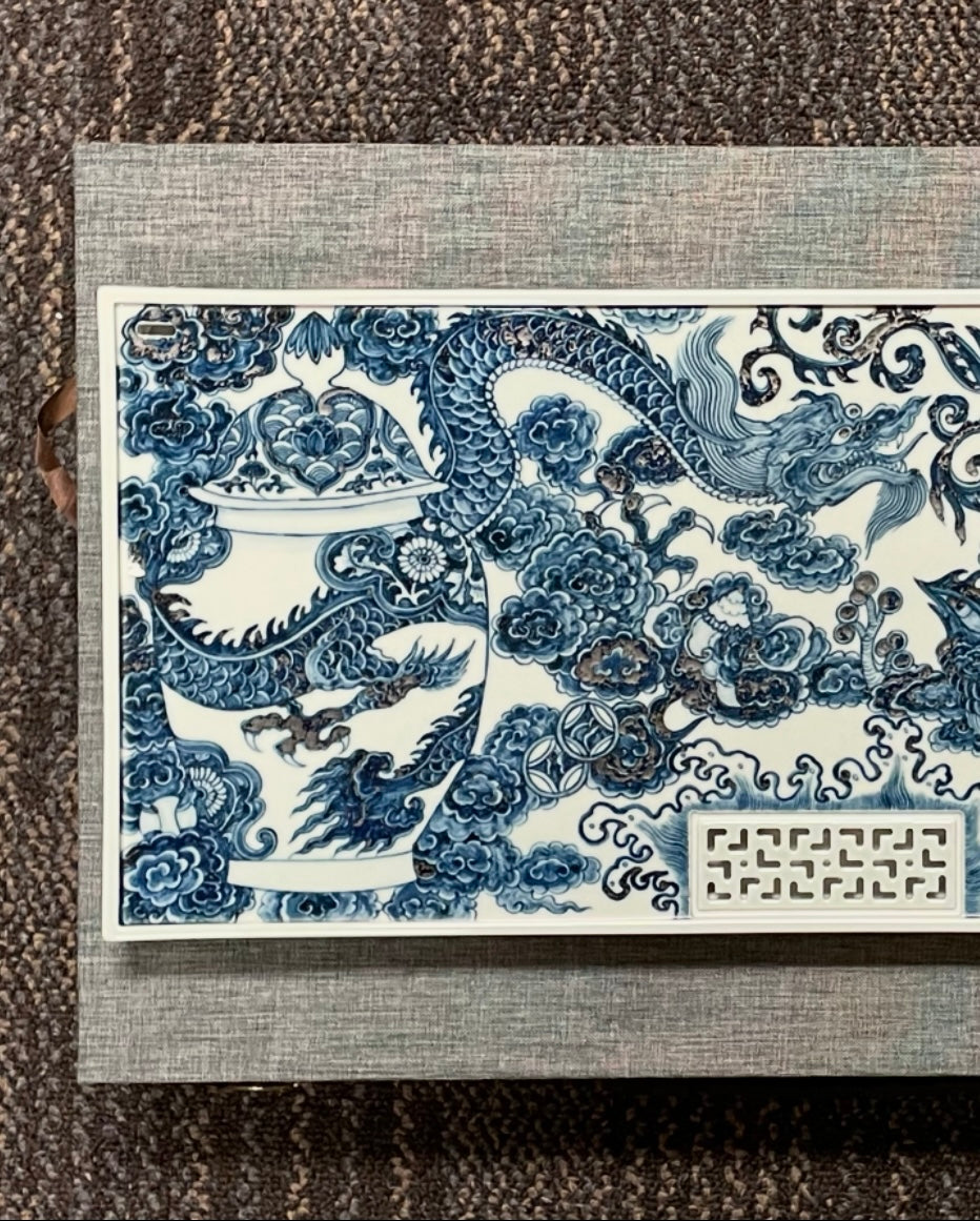 Qinghua Tea Tray by Chen Tong, of Jingdezhen – Purple Cloud Tea House