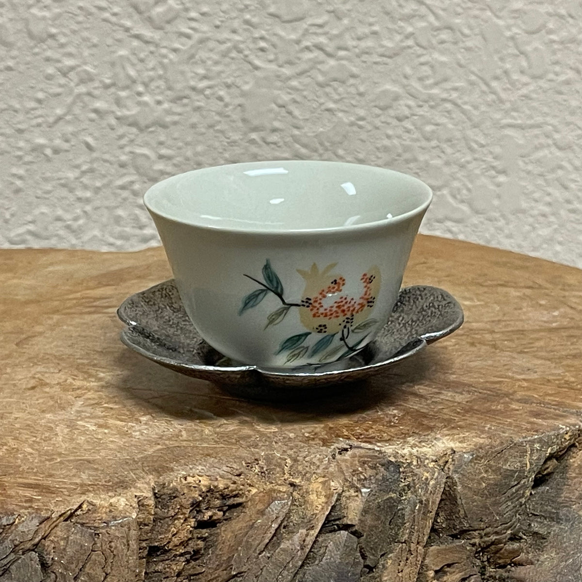 Yellow pomegranate ash glaze teacup, 35mL – Purple Cloud Tea House