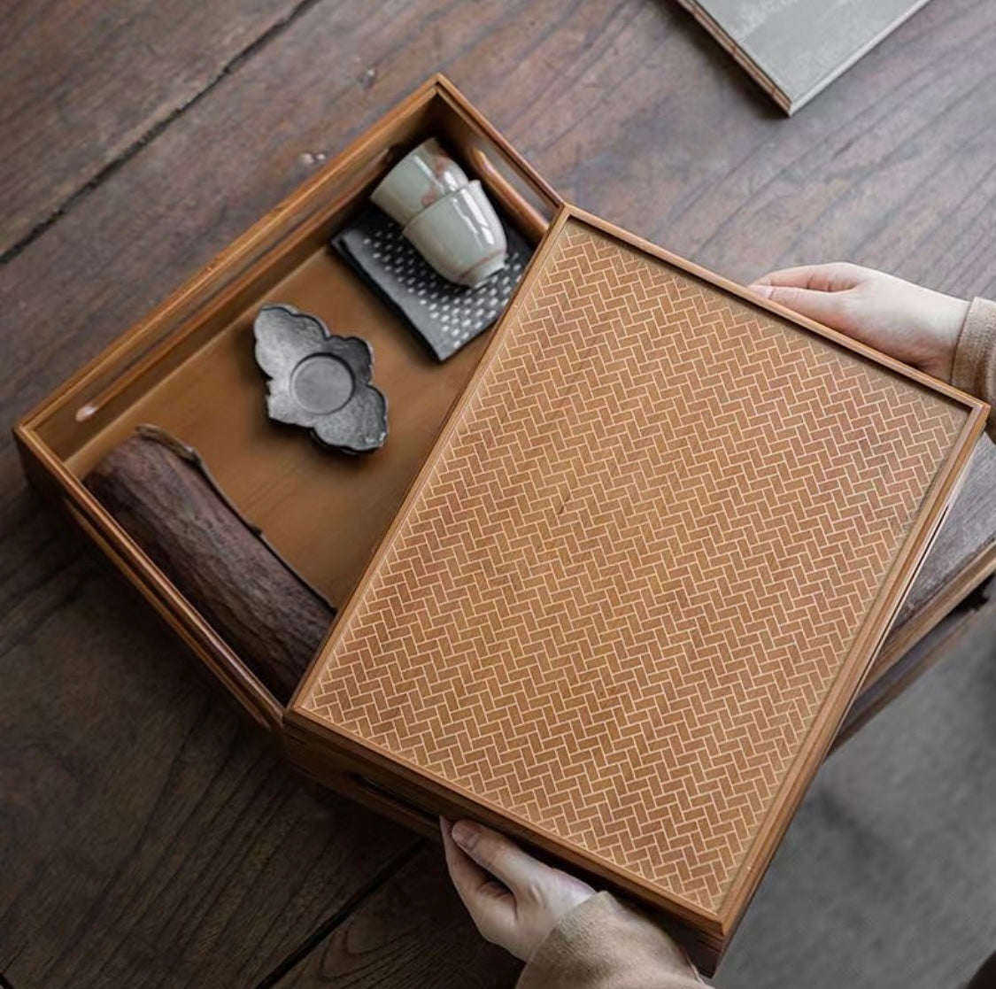 Teaware Storage Box, 2-layer – Purple Cloud Tea House