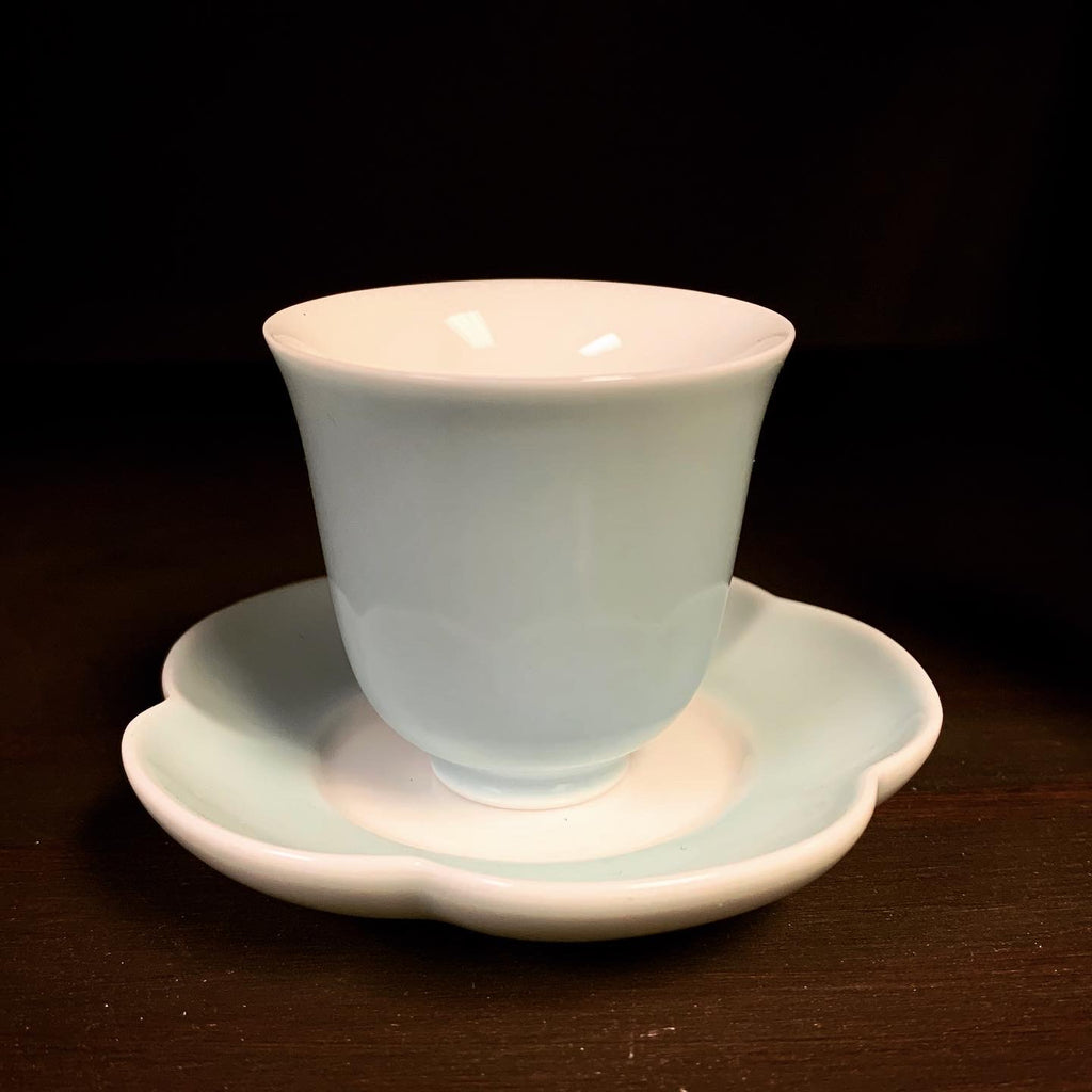 Sky Blue Blossom Teacup Cup and Saucer – Purple Cloud Tea House