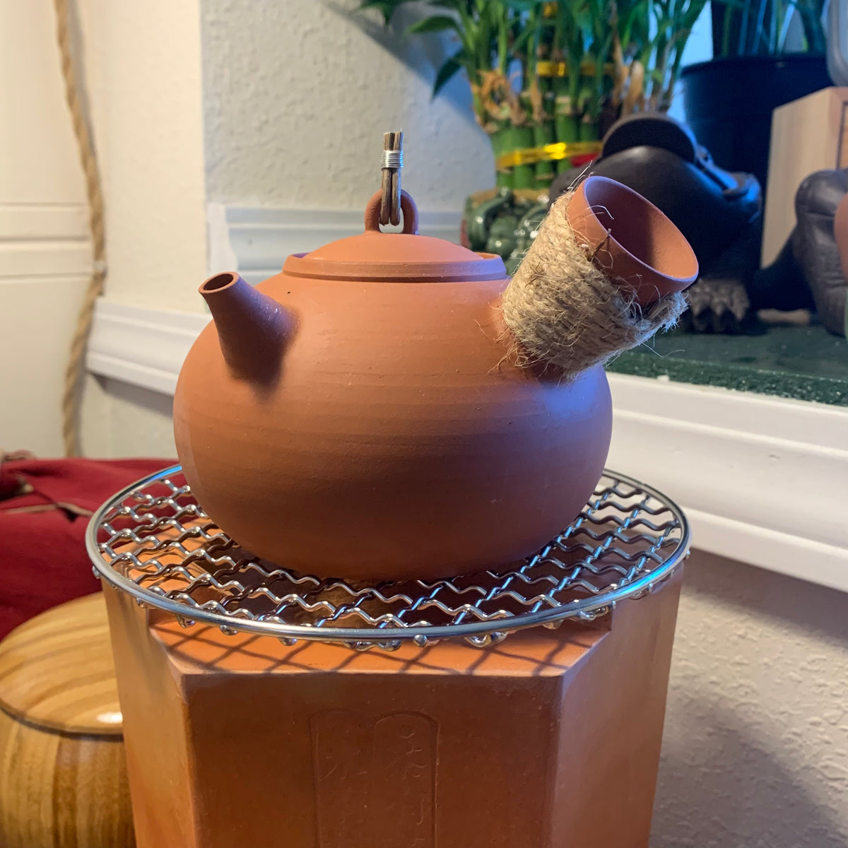 Chaozhou Red Clay Sha Diao 砂銚 “E” (Kettle) – Purple Cloud Tea House
